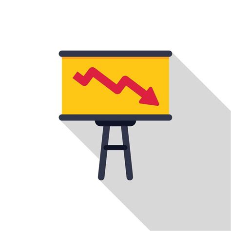 Projector Screen Showing Negative Trend In Economy Or Business 55590127