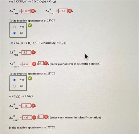 Solved A 2kclo4s→2kclo3so2g Δsrxn0 Δssurr 0 Is