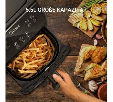 Midea MF-CN55A2: 1,6 gut | Kompakte Heißluftfritteuse mit Display und ...