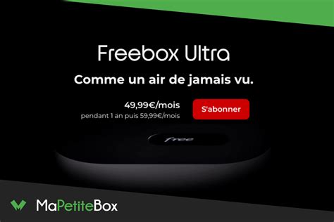 Box Internet Premium La Freebox Ultra Disponible Dès 4999€mois