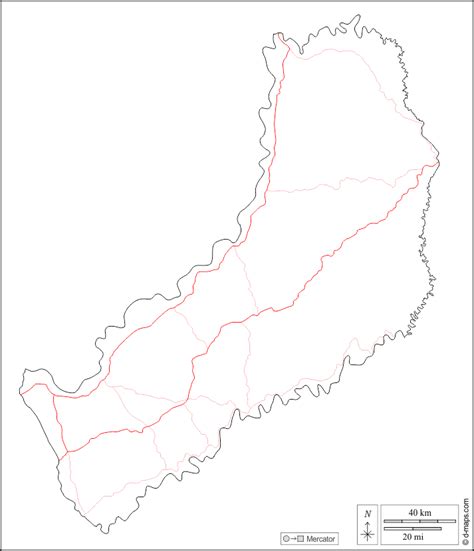 ミシオネス州 D 無料地図 無料の空の地図 無料のアウトラインマップ 無料のベースマップ 輪郭 道路 白い