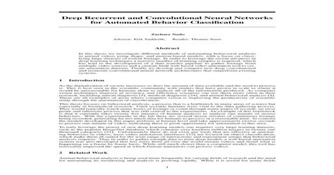 deep recurrent and convolutional neural networks for · pdf filedeep