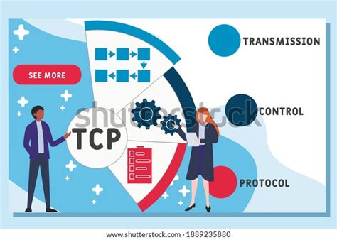 Vector Website Design Template Tcp Transmission Stock Vector Royalty Free