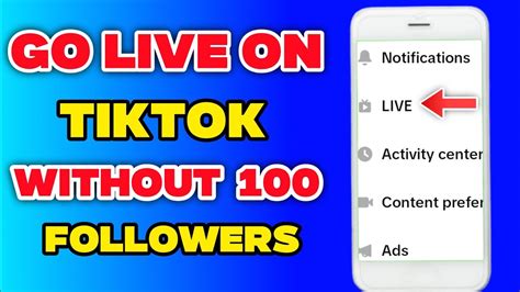 How To Go Live On Tiktok Without 1000 Followers Go Live On Tik Tok In