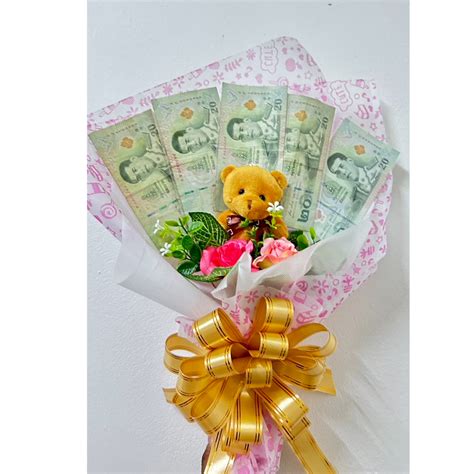 ช่อดอกไม้ ช่อเงิน100บาท ช่อเงินรับปริญญา ใส่ได้ทั้งแบงค์20 50 100