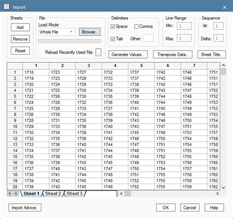 importing data to teraplot graphs