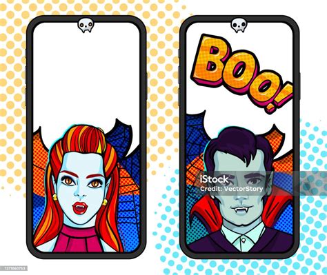 할로윈 일러스트레이션 뱀파이어와 마녀 벡터 일러스트레이션 기포에 대한 스톡 벡터 아트 및 기타 이미지 기포 사회 문제 할로윈 Istock
