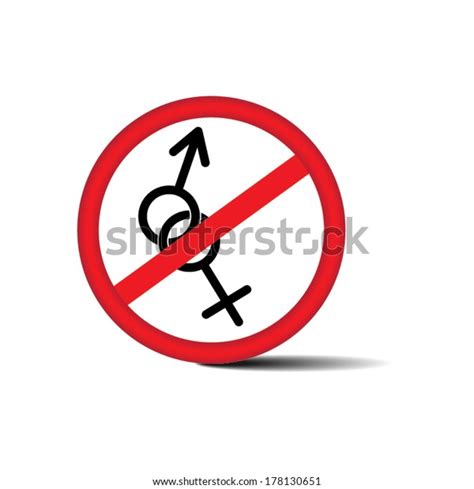 No Sex Mark Sign Isolated On Stock Vector Royalty Free 178130651