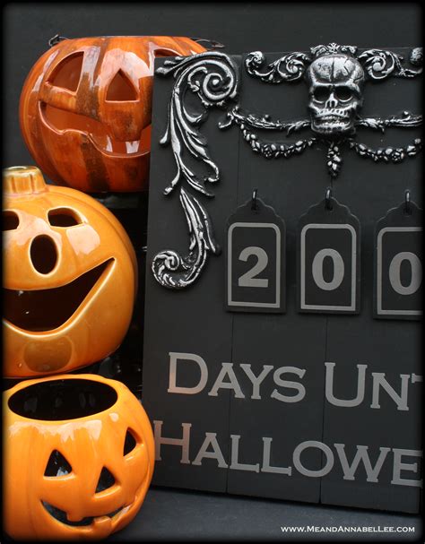 365 Days Until Halloween Skull Countdown Sign Me And Annabel Lee