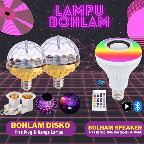 Jual Bohlam Speaker Musik Bluetooth In Lampu Speaker LED RGB Lampu Bohlam Disko Shopee