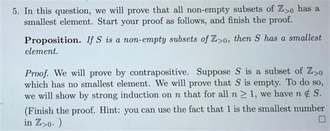 Solved In This Question We Will Prove That All Non Empty