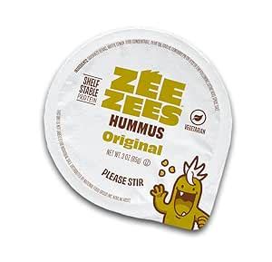 Zee Zees Original Hummus 3 Oz Cups 36 Count Plant Based
