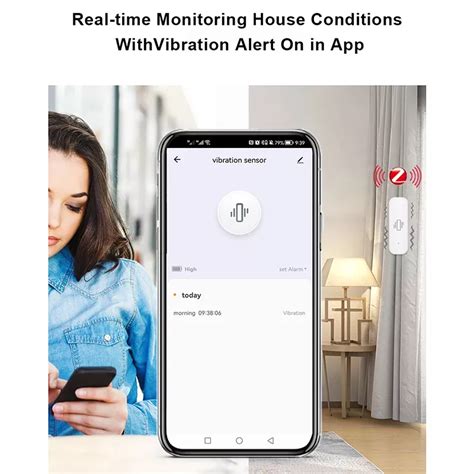 Tuya Wifi Zigbee Smart Vibration Sensor Home Real Time Burglar System