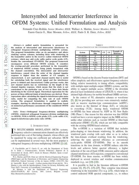 Intersymbol And Intercarrier Interference In Ofdm Systems Unified Formulation And Analysis Pdf