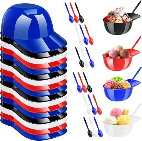 Amazon CLRBEATTY 36 Pack Baseball Helmet Ice Cream Bowls With