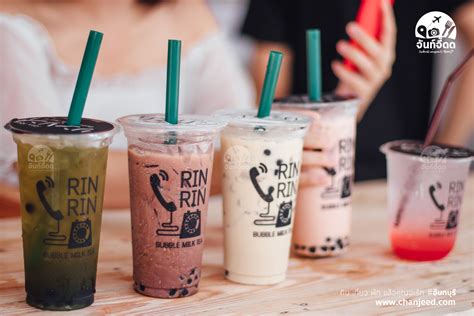 ชานมแสนลึกลับ ยกหูโทรศัพท์และจิบชา ที่ Rin Rin Bubble Milk Tea สาขา