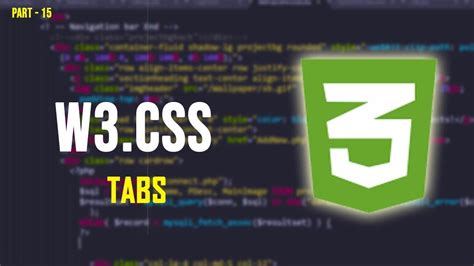 W3css Beginners Tutorial W3css Tabs Youtube