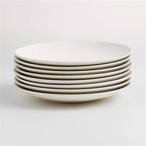 Craft Linen Cream Coupe Dinner Plates Set Of 8 Reviews Crate And Barrel