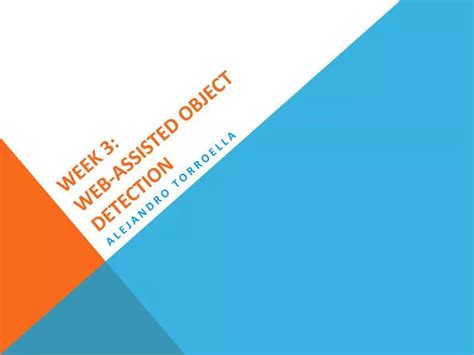 ppt week 3 web assisted object detection powerpoint presentation