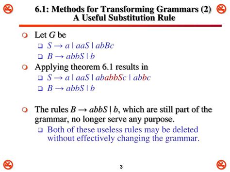 Ppt Chapter 6 Simplification Of Cfgs And Normal Forms Powerpoint Presentation Id3391564