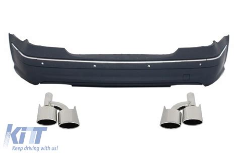 Rear Bumper Suitable For Mercedes E Class W211 2002 2009 With Exhaust