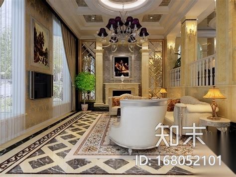[南通]精装欧式豪华三层别墅室内装修图（含效果）施工图下载 Id 168052101 【知末网】