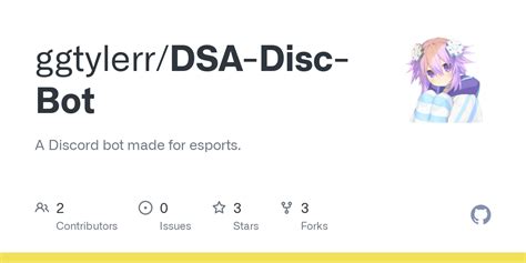 Github Ggtylerr Dsa Disc Bot A Discord Bot Made For Esports