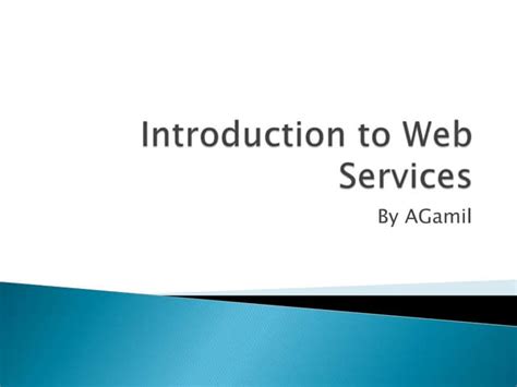Intoduction To Web Services Ppt
