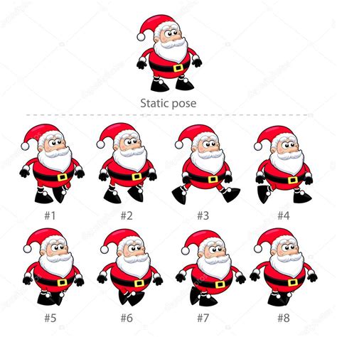 Santa Claus Walking Frames — Stock Vector © Ddraw 32878287