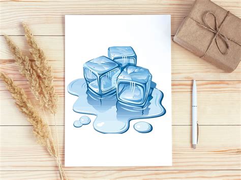 Melting Ice Cubes Svg Clip Art Cut File Silhouette Dxf Eps Png  Instant Digital Download Etsy