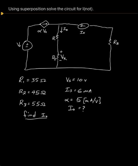 Solved Using Superposition Solve The Circuit For I 0 Find