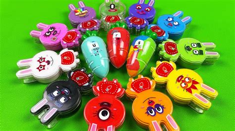 Numberblocks And Alphablocks Looking Clay With Carrot And Rabbit Coloring Mixing Asmr Youtube