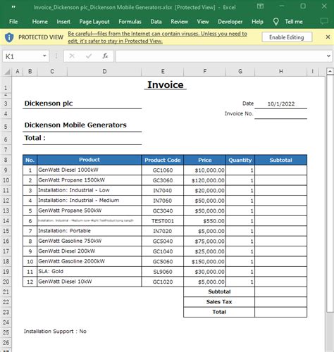 Setting Formulas In Excel Template Files With Office File Creator Office File Creator