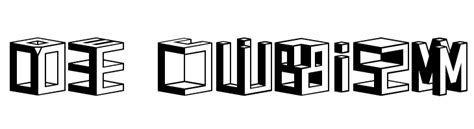 D3 Cubism Font