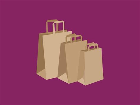 Premium Vector Paper Bag Shopping Bags Shop