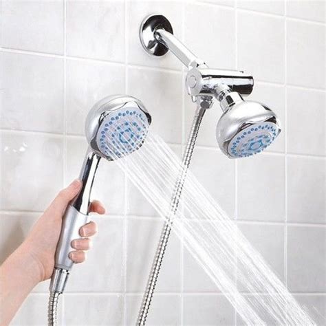 Deluxe Massager Shower Handheld Head Dual Delux Sunbeam Pressure Rain