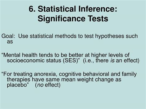 PPT Statistical Inference Significance Tests PowerPoint Presentation ID