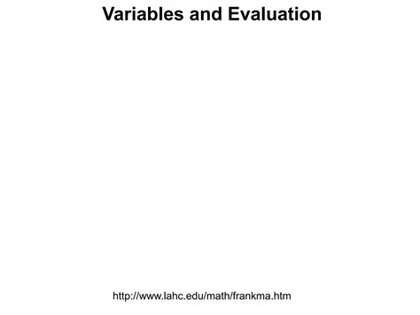 25 Variables And Evaluation Pptx Programming Languages Computing