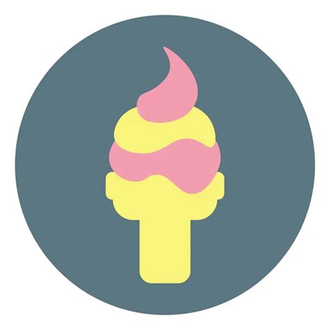 Ice Cream Cone Illustration Vector White Background Stock Vector By