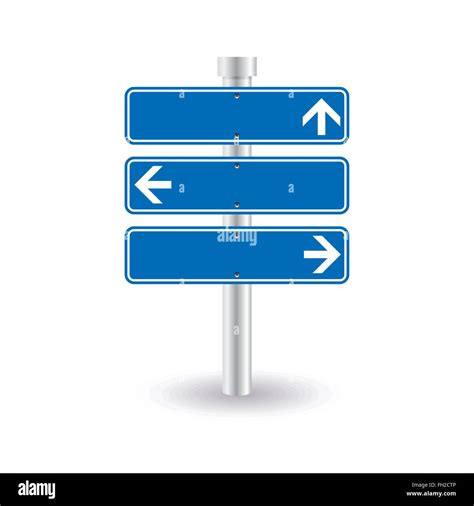 Blue Direction Sign Stock Vector Image And Art Alamy