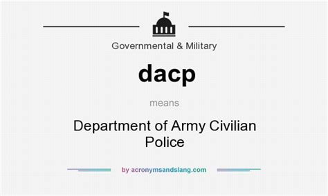Dacp Department Of Army Civilian Police In Government And Military By