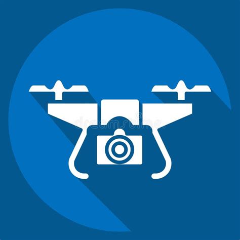 Icon Drone With Camera Related To Drone Symbol Long Shadow Style Simple Design Editable Stock