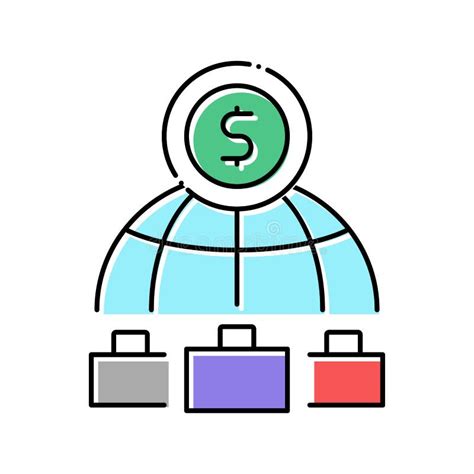工会颜色图标矢量图插图 向量例证 插画 包括有 买卖人 例证 颜色 背包 商业 协议 财务 242257021