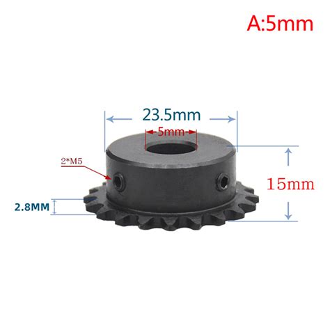 [auto Stuffs] 04c Chain Gear 10ฟันเฟืองอุตสาหกรรมด้วย Top Wire Bore 5 6 8 10mm Th