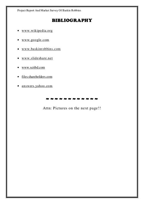 Project Report And Market Survey Of Baskin Robbins Cbse Class 12 Ent