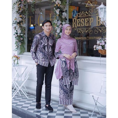 Jual Baju Couple Kebaya Modern~couple Gisella~couple Kebaya Batik