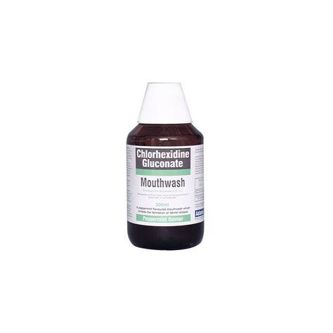 PDA010 Chlorhexidine Gluconate Mouthwash Peppermint Flavour, 58% OFF