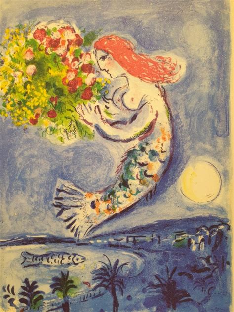 색채의 마술사 마르크샤갈 Marc Chagall 인어공주가 떠오르는 명화 인테리어그림 포스터액자 네이버 블로그