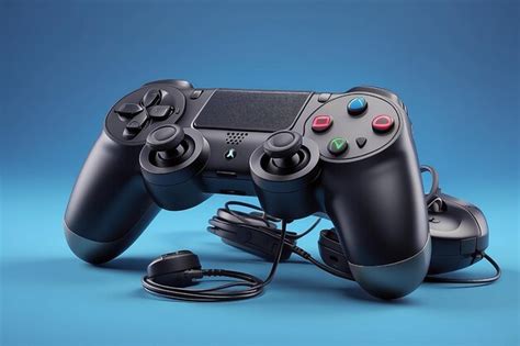 Premium Photo Black Standard Videogame Controller Headphones And Game