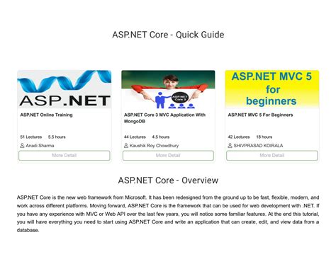 SOLUTION Asp Net Core Quick Guide Studypool